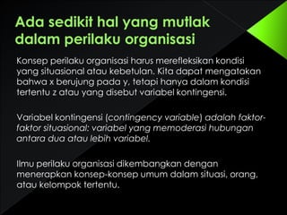 Konsep Dasar Perilaku Organisasi | PDF