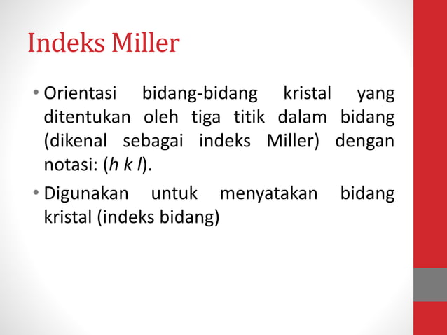 indeks miller | PPTX