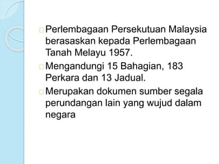 Bab 2 - PERLEMBAGAAN PERSEKUTUAN | PPTX