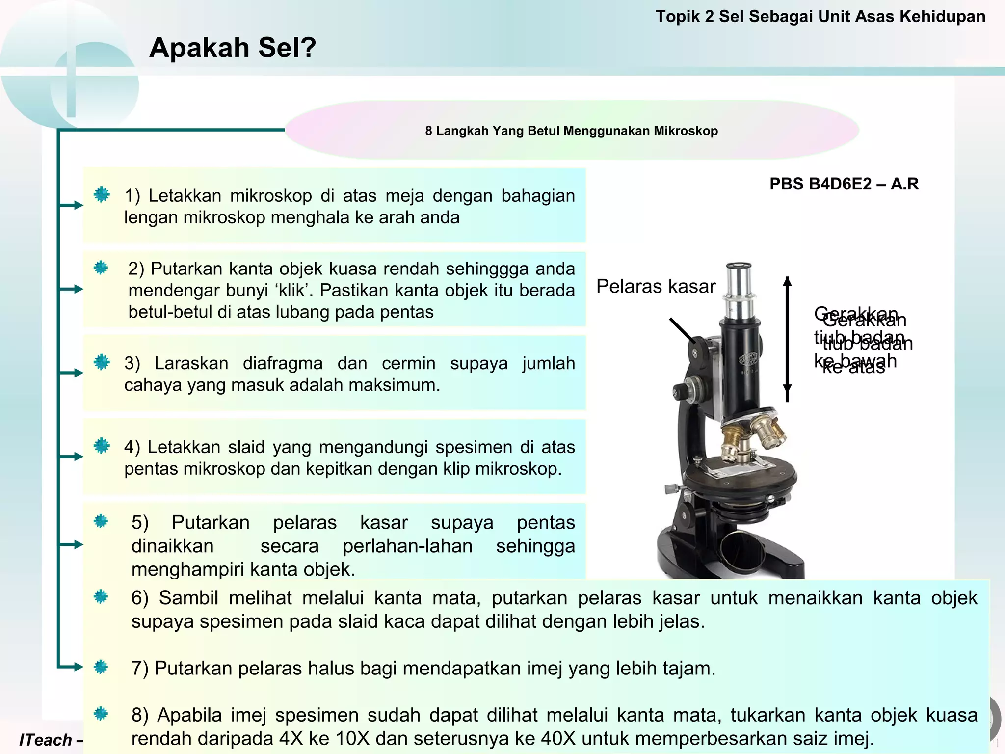 Bab 2 Sel Sebagai Unit Asas Hidupan | PPT