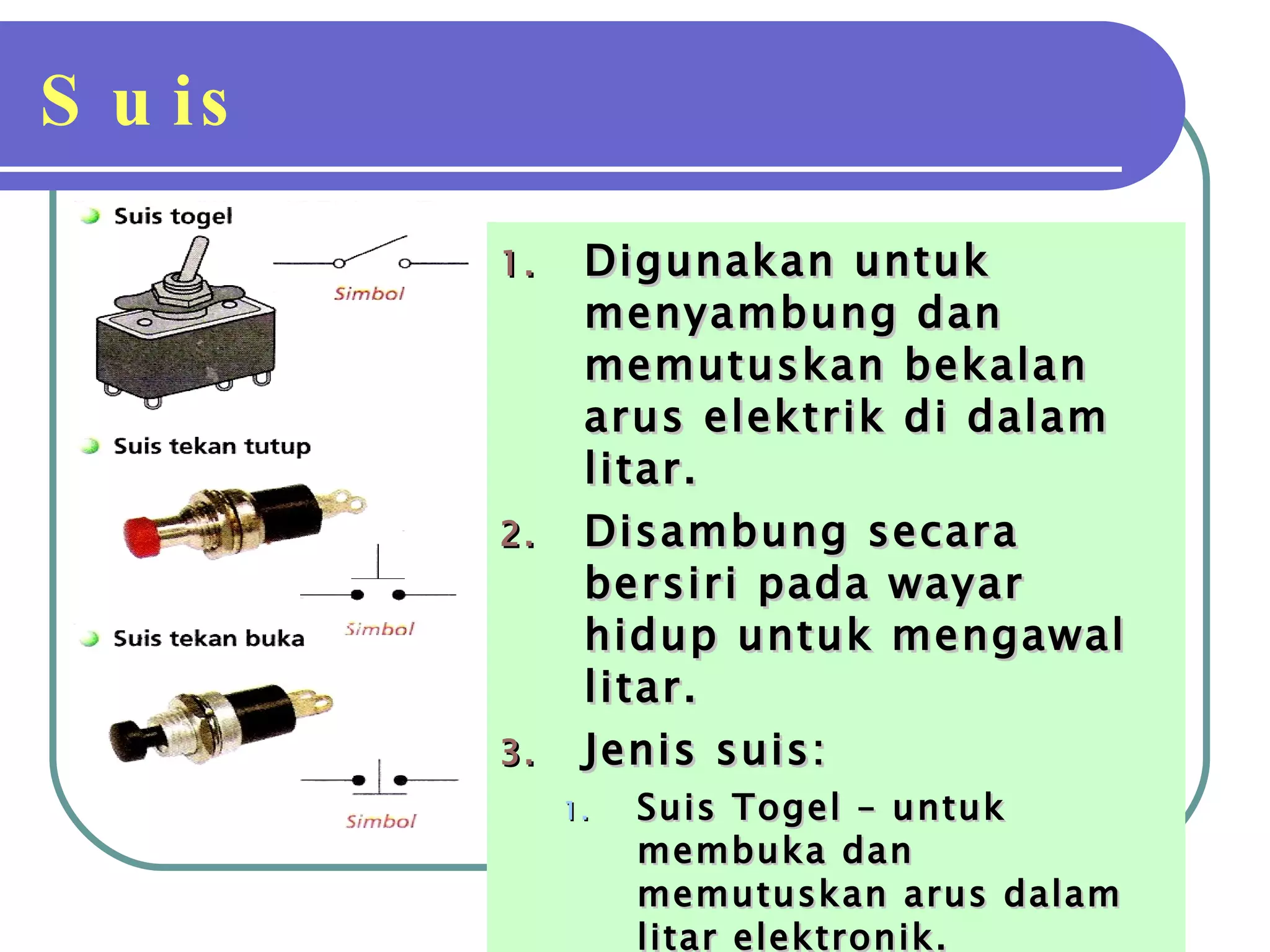 KHB TING 2 - Bab 2.1 Komponen Elektronik | PPT