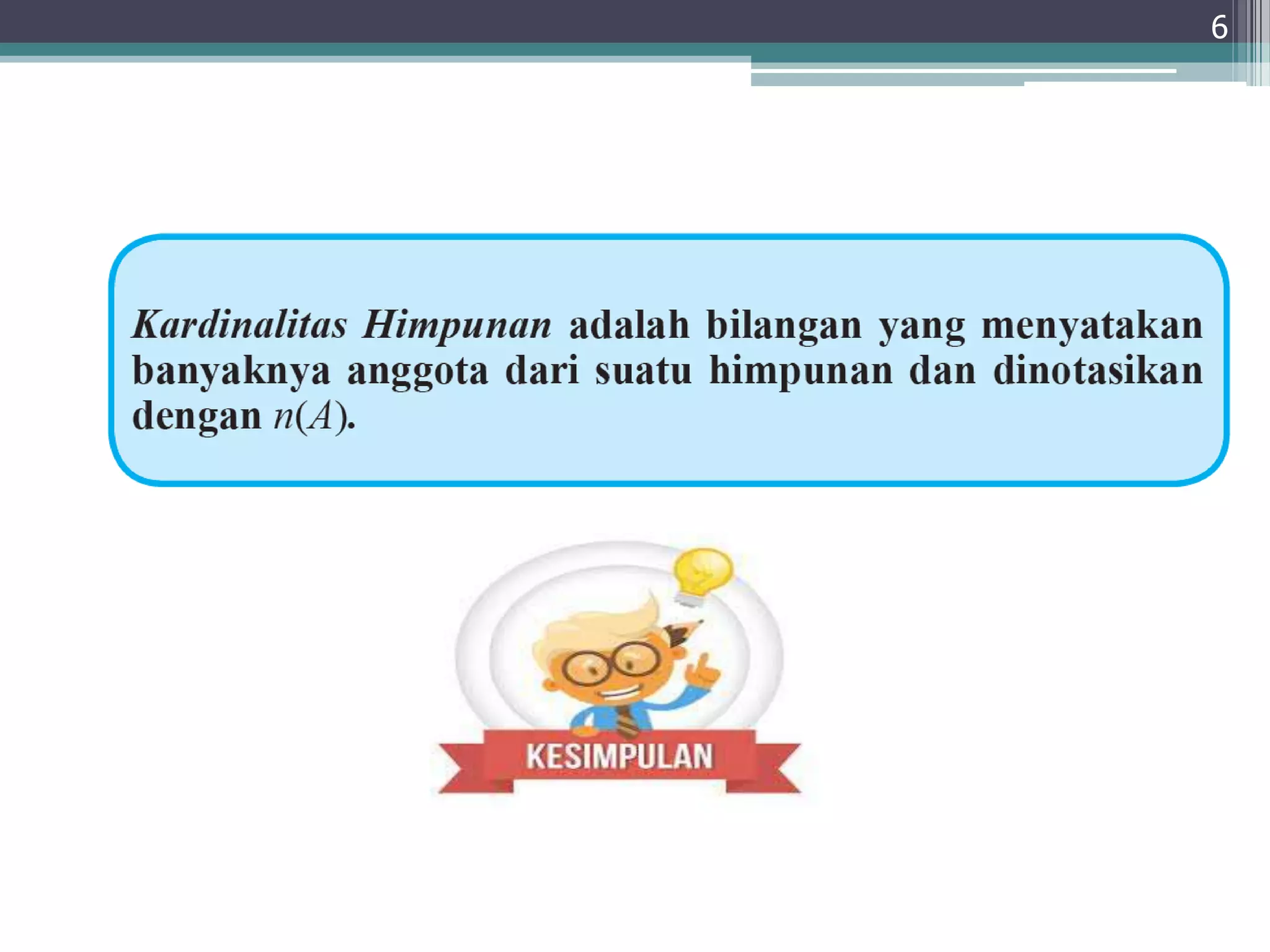 HIMPUNAN (Kardinalitas & Himpunan Bagian) - P4 | PPT