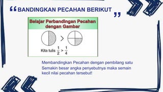 PPT PECAHAN KELAS IV Pecahan penyebut sama dan pembilang satu | PPTX