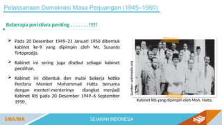 kehidupan politik ekonomi Indonesia pada masa awal kemerdekaan | PPTX