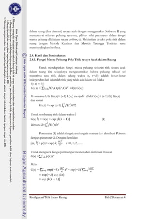 PERBANDINGAN DETEKSI POLA SEBARAN TITIK SPASIAL SECARA ACAK DENGAN METODE KUADRAN DAN TETANGGA ...