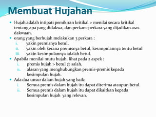 Bab 2 pemikiran kritis, penyelesaian masalah, dan pemikiran saintifik ...