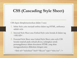 Praktikum CSS | PPT