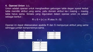 Bab 2 Aljabar Relasional | PPTX