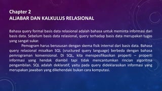 Bab 2 Aljabar Relasional | PPTX