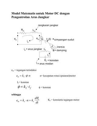Model Matematis untuk Rangkaian Elektrik | PDF