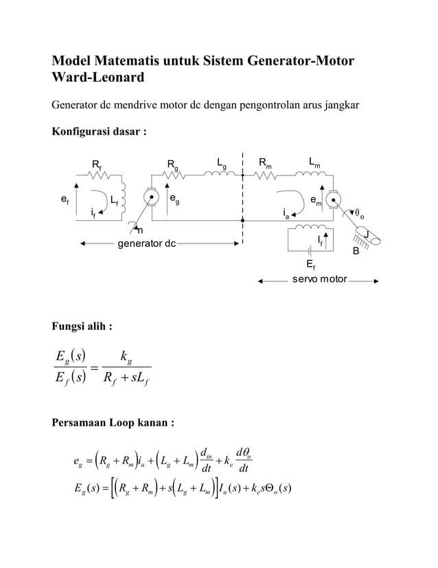 Model Matematis untuk Rangkaian Elektrik | PDF