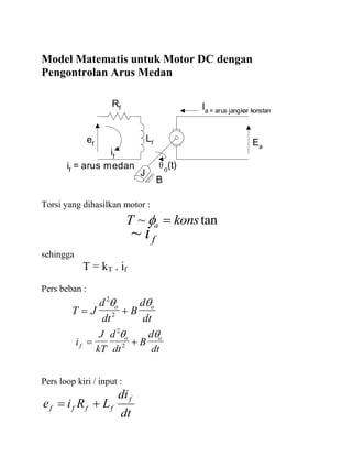Model Matematis untuk Rangkaian Elektrik | PDF