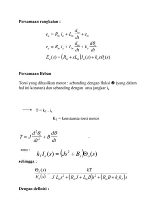 Model Matematis untuk Rangkaian Elektrik