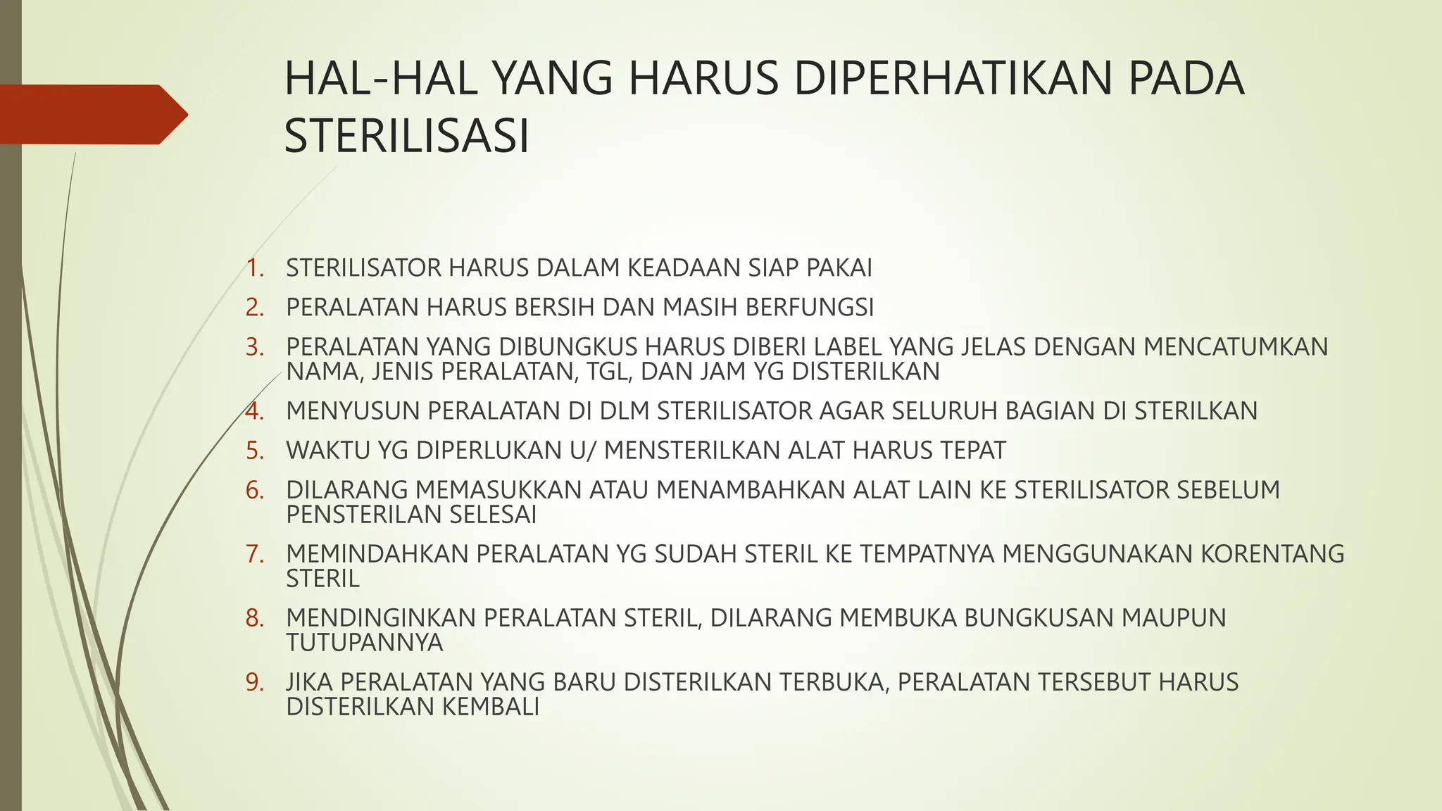 Desinfeksi, Sterilisasi serta Penyimpanan alat kesehatan | PPTX