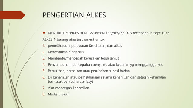 Desinfeksi, Sterilisasi serta Penyimpanan alat kesehatan | PPTX