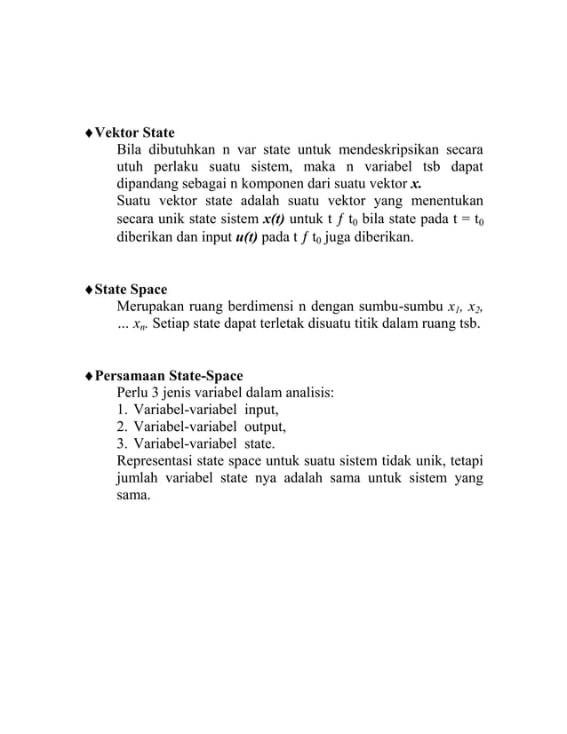 pemodelan state space | PDF