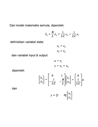 pemodelan state space | PDF