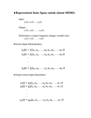 pemodelan state space | PDF
