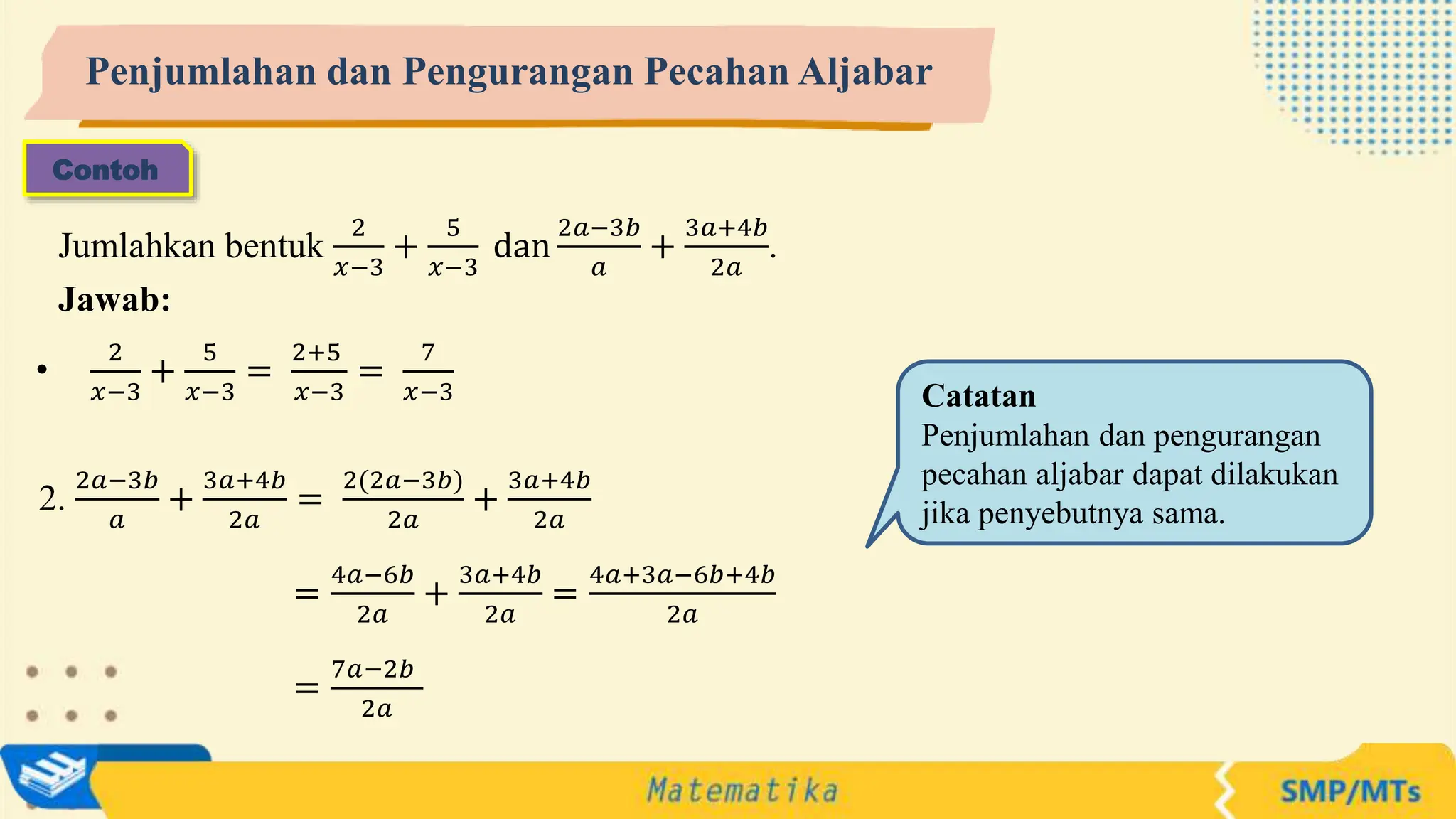 PPT materi matematika aljabar untuk presentasi | PPTX