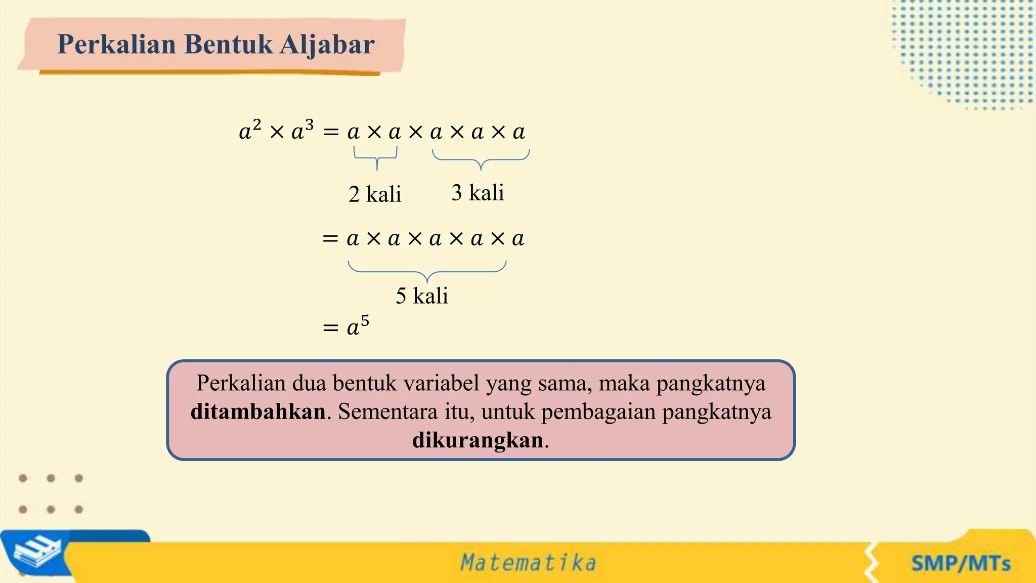 PPT materi matematika aljabar untuk presentasi | PPTX