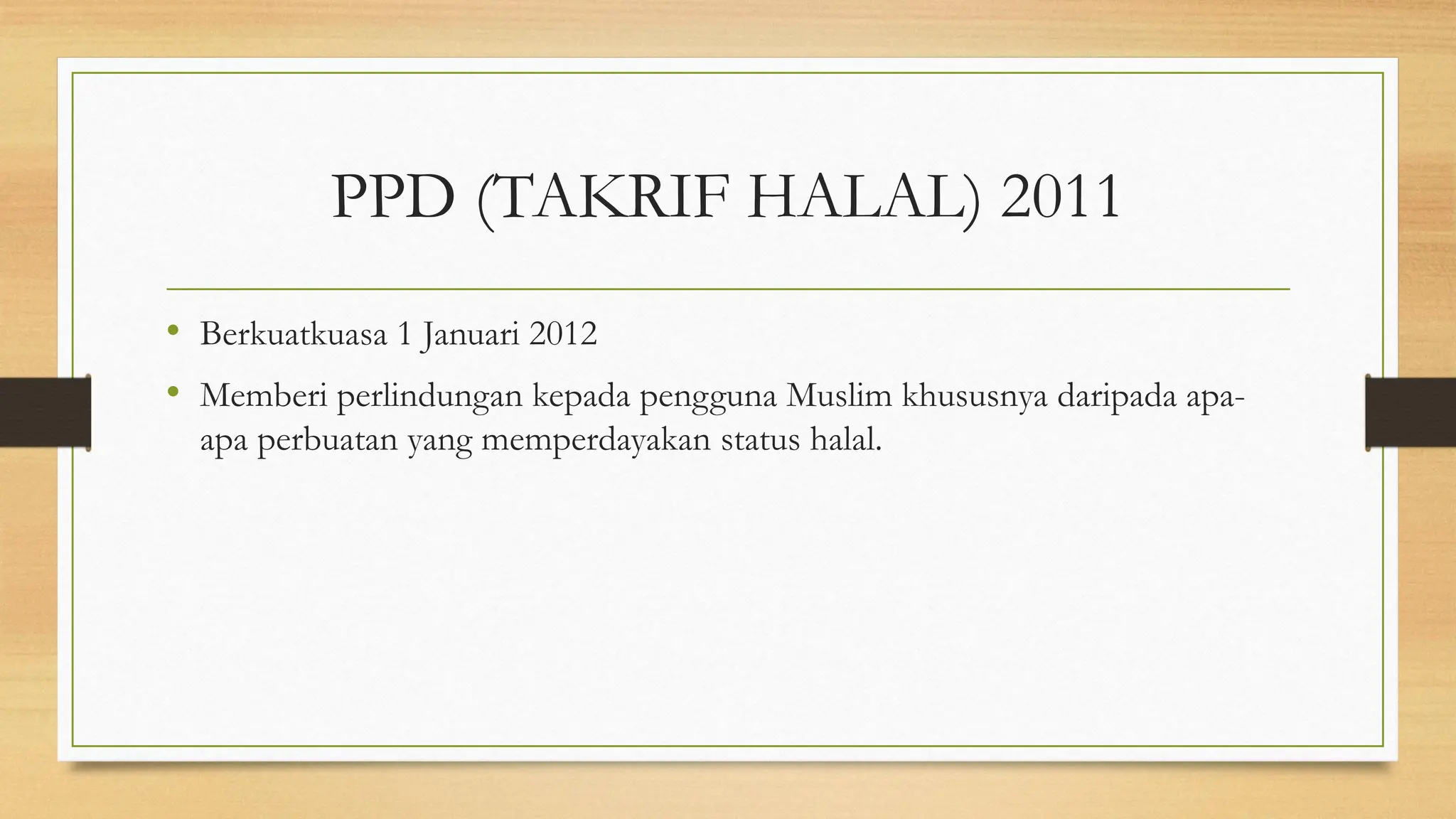 Akta Perihal Dagangan (APD 2011) undang- undang kawalan halal | PDF
