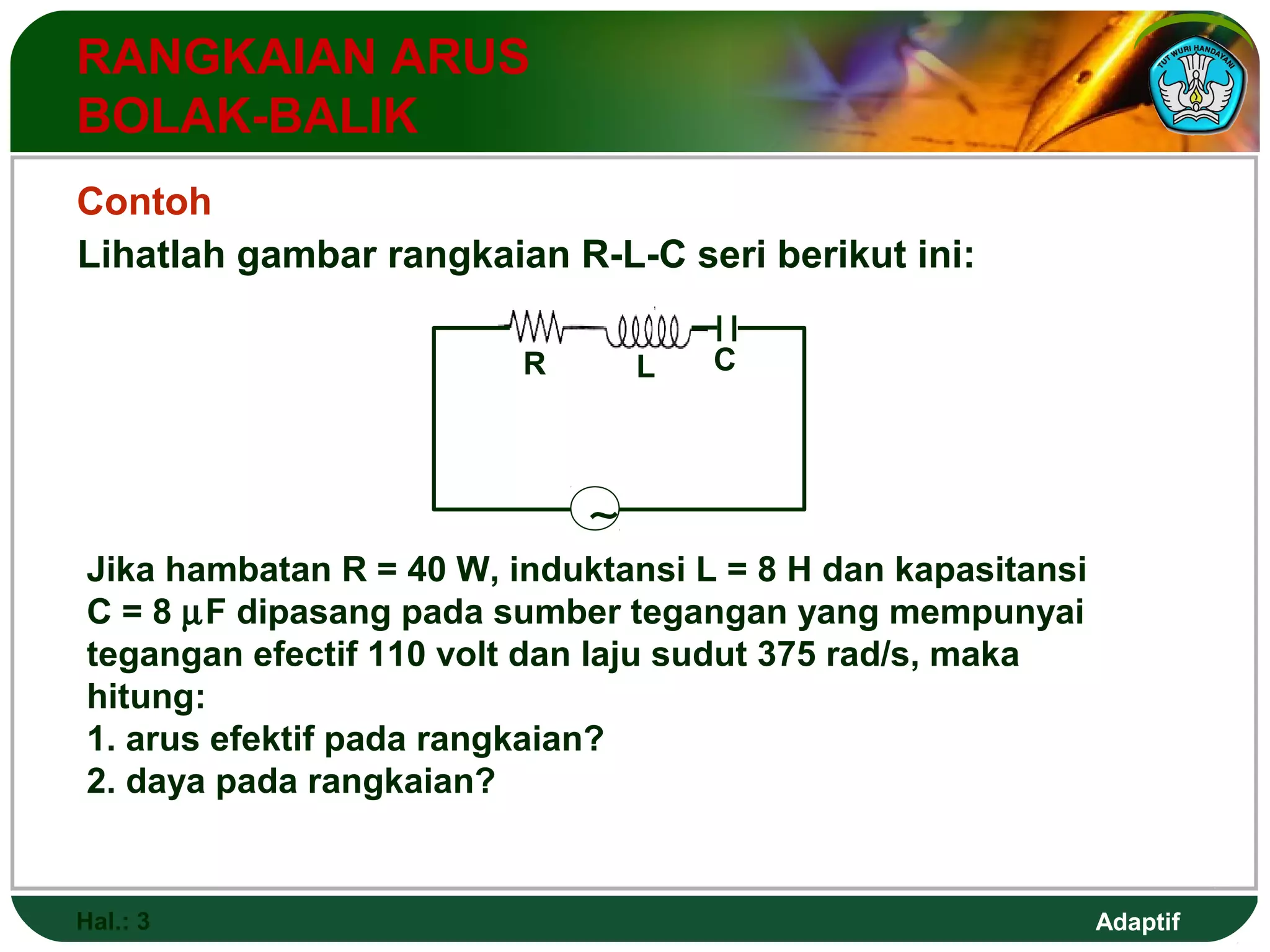 Rangkaian Arus bolak balik | PPT