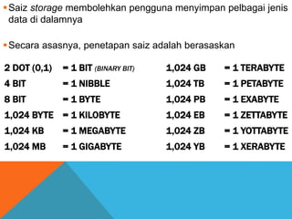 SSK1043 Senibina Komputer Bab 2C Storage | PPT