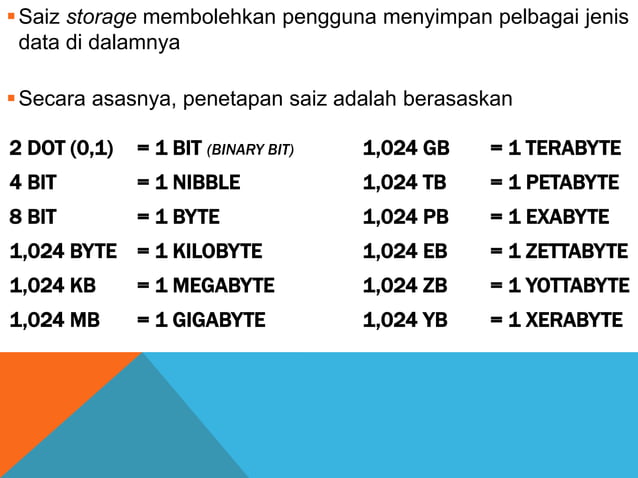 SSK1043 Senibina Komputer Bab 2C Storage | PPT