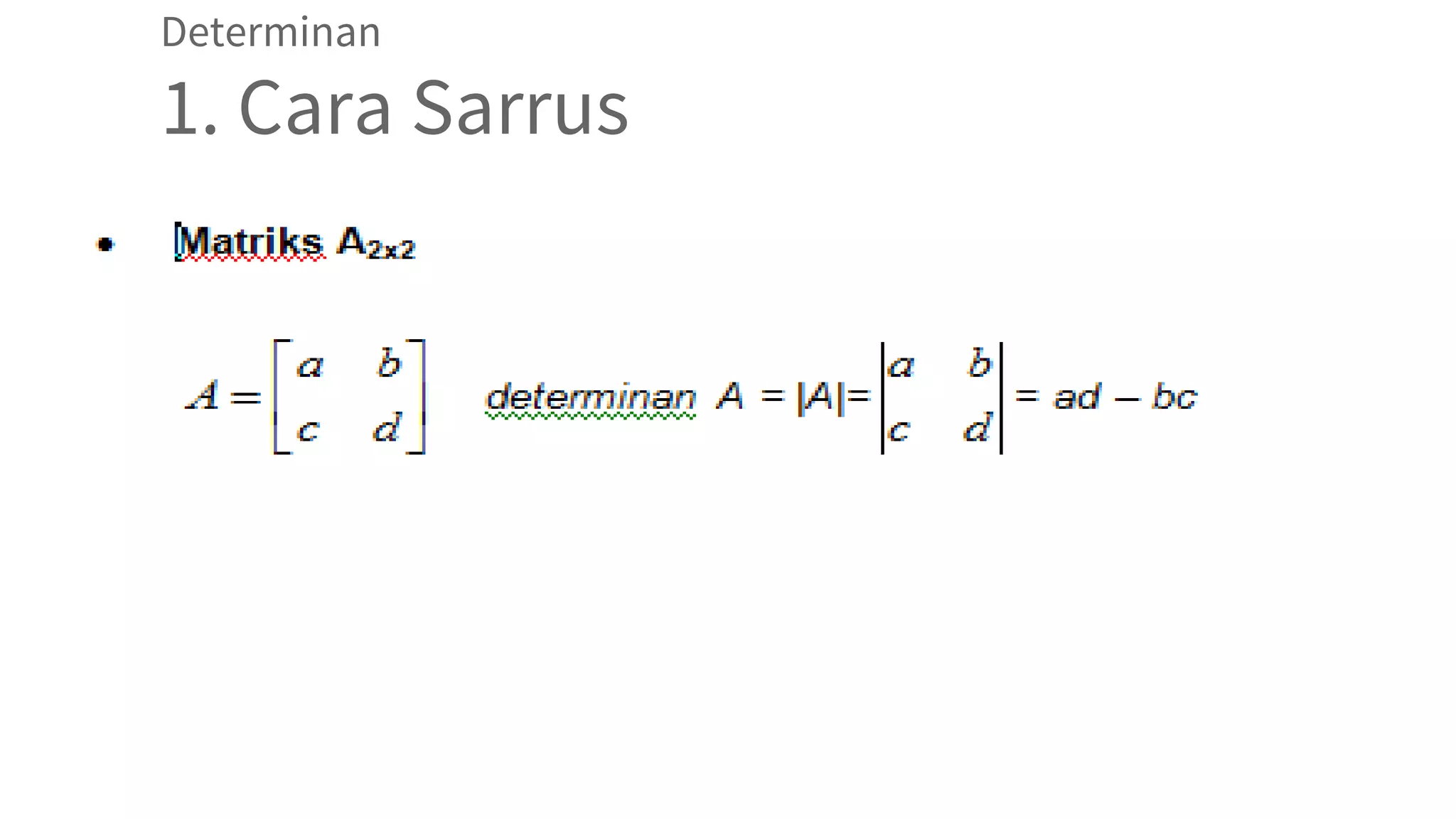 Aljabar Linear Bab 2 determinan | PPTX