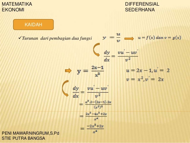 Bab 2 differensial sederhana