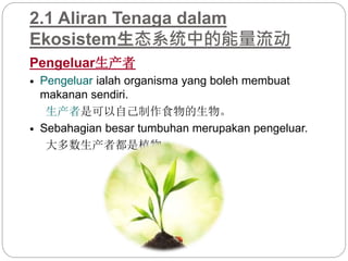 【华语翻译】SAINS KSSM Tingkatan 2 Bab2 ekosistem | PPTX