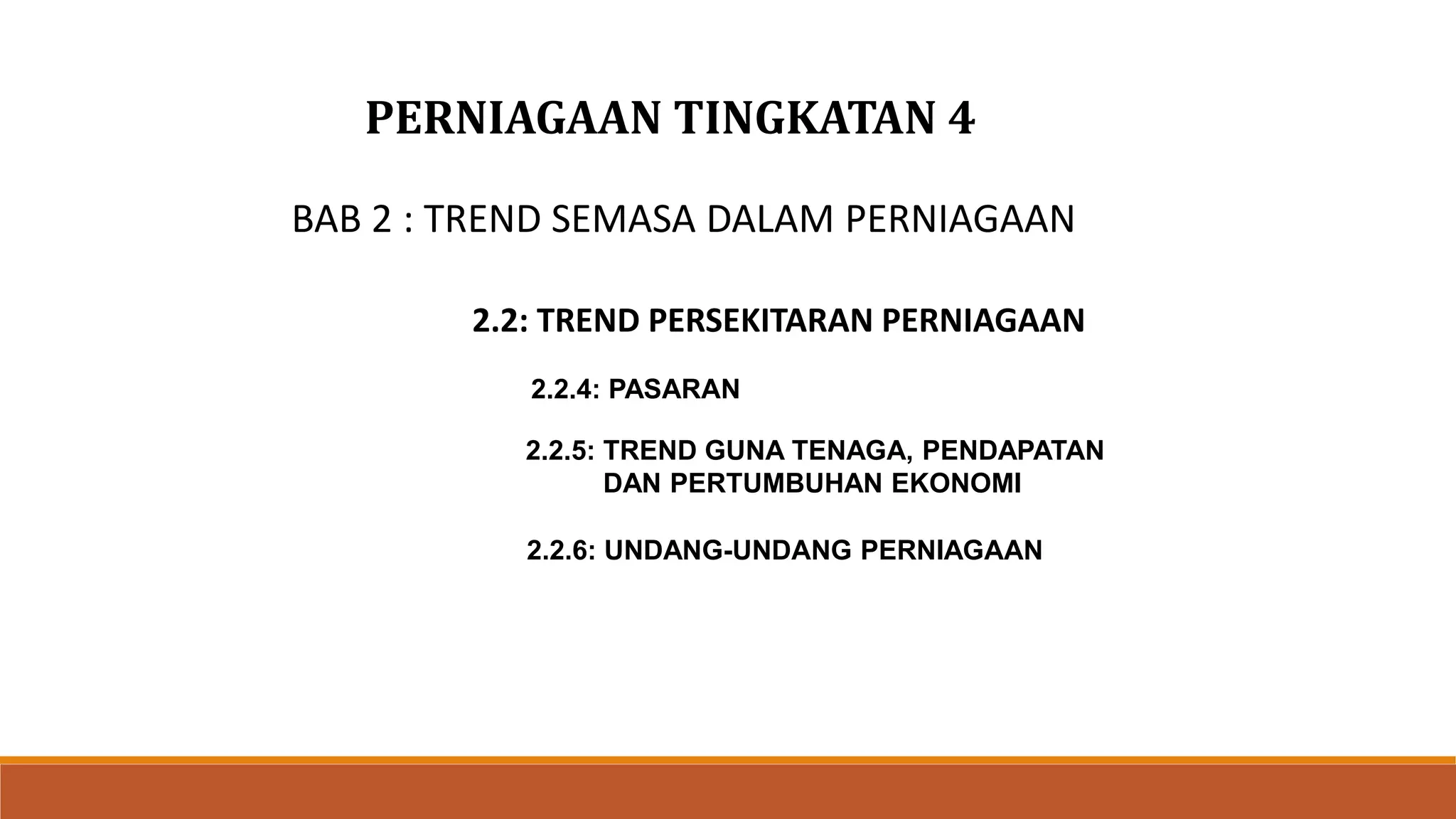Bab 2 f4 subtopik trend meningkat mendatar menurun | PPTX