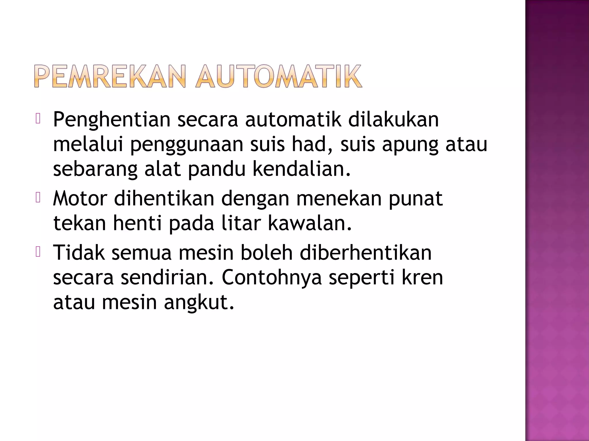 Bab 2 fungsi kawalan motor | PPT