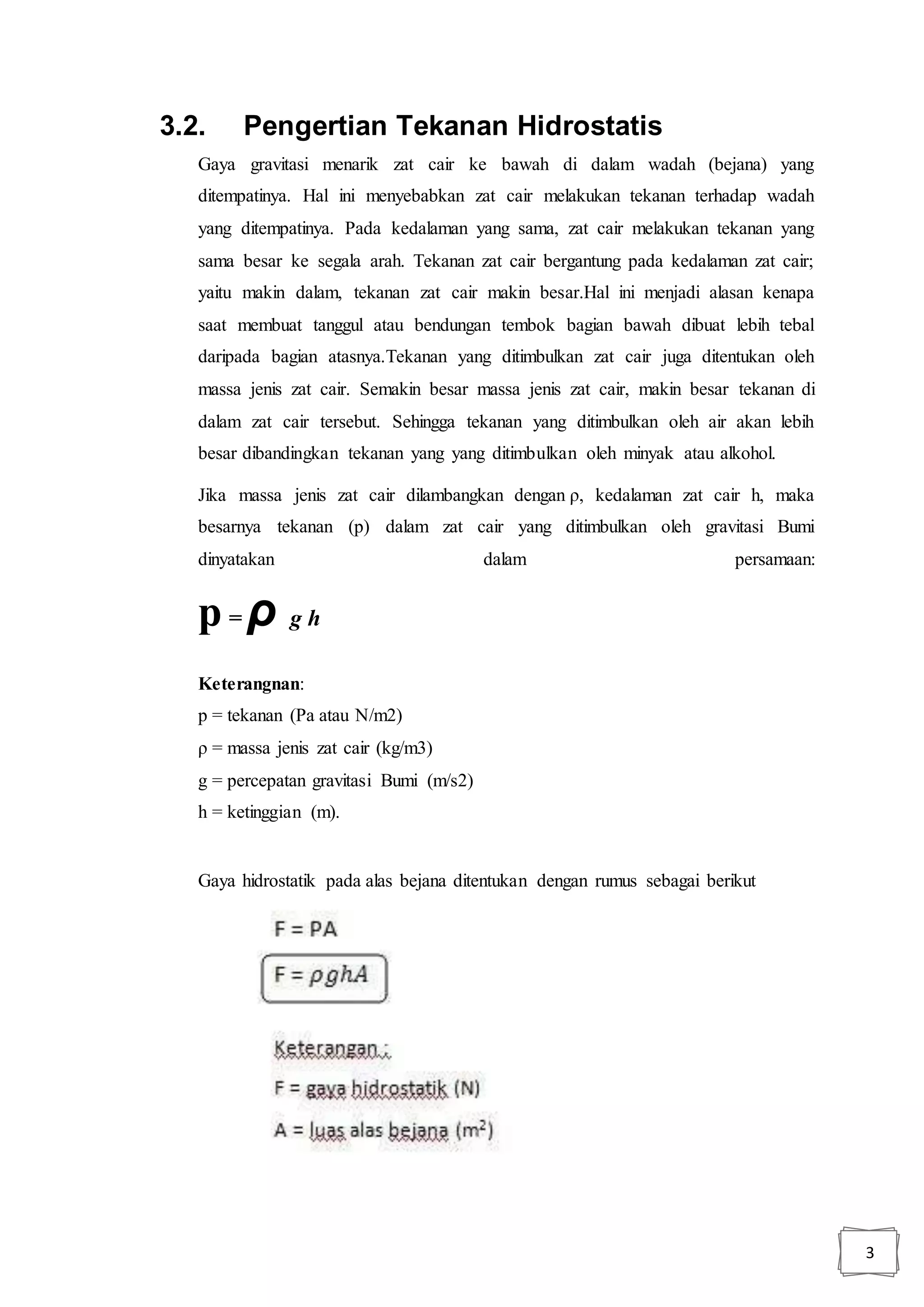 Bab 2 hidrostatika | DOCX