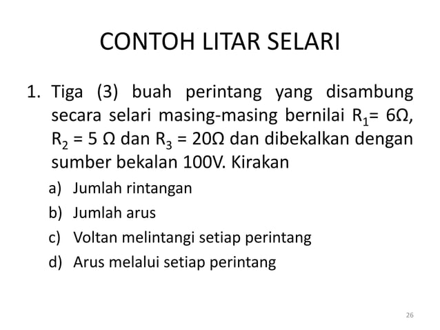hukum asas litar elektrik | PPTX