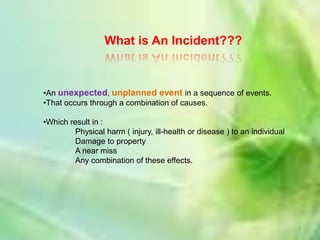 Bab 2 incident prevention | PPTX