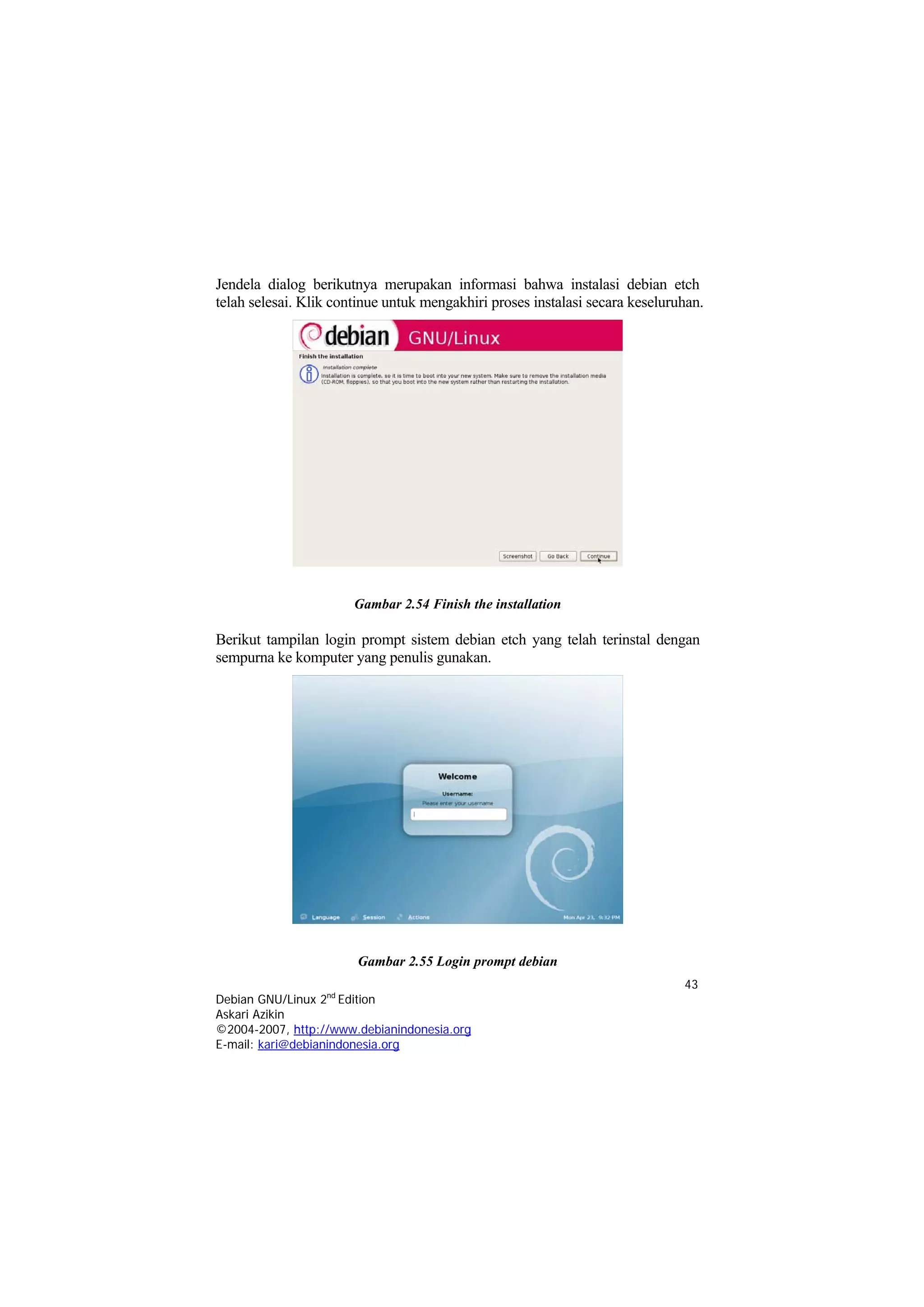 Bab 2 instalasi debian etch | PDF
