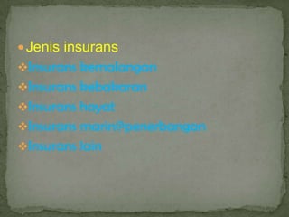 Bab 2 insurans | PPTX