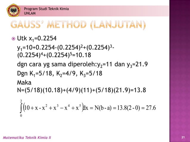 Bab 2 integrasi numerik-1 | PDF