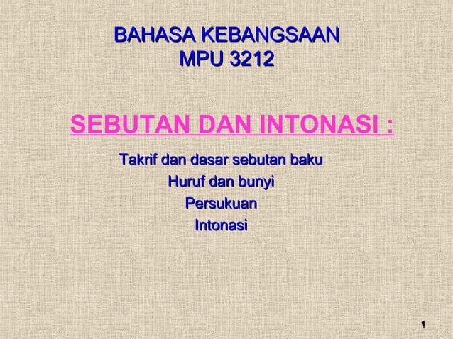 Bab 2 intonasi | PPT