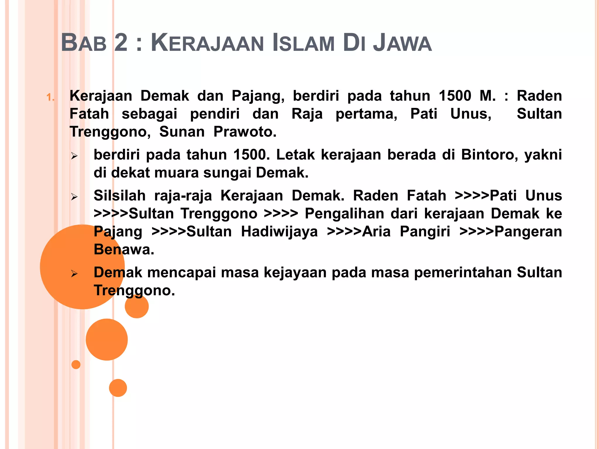 Bab 2 kerajaan islam di jawa | PPT
