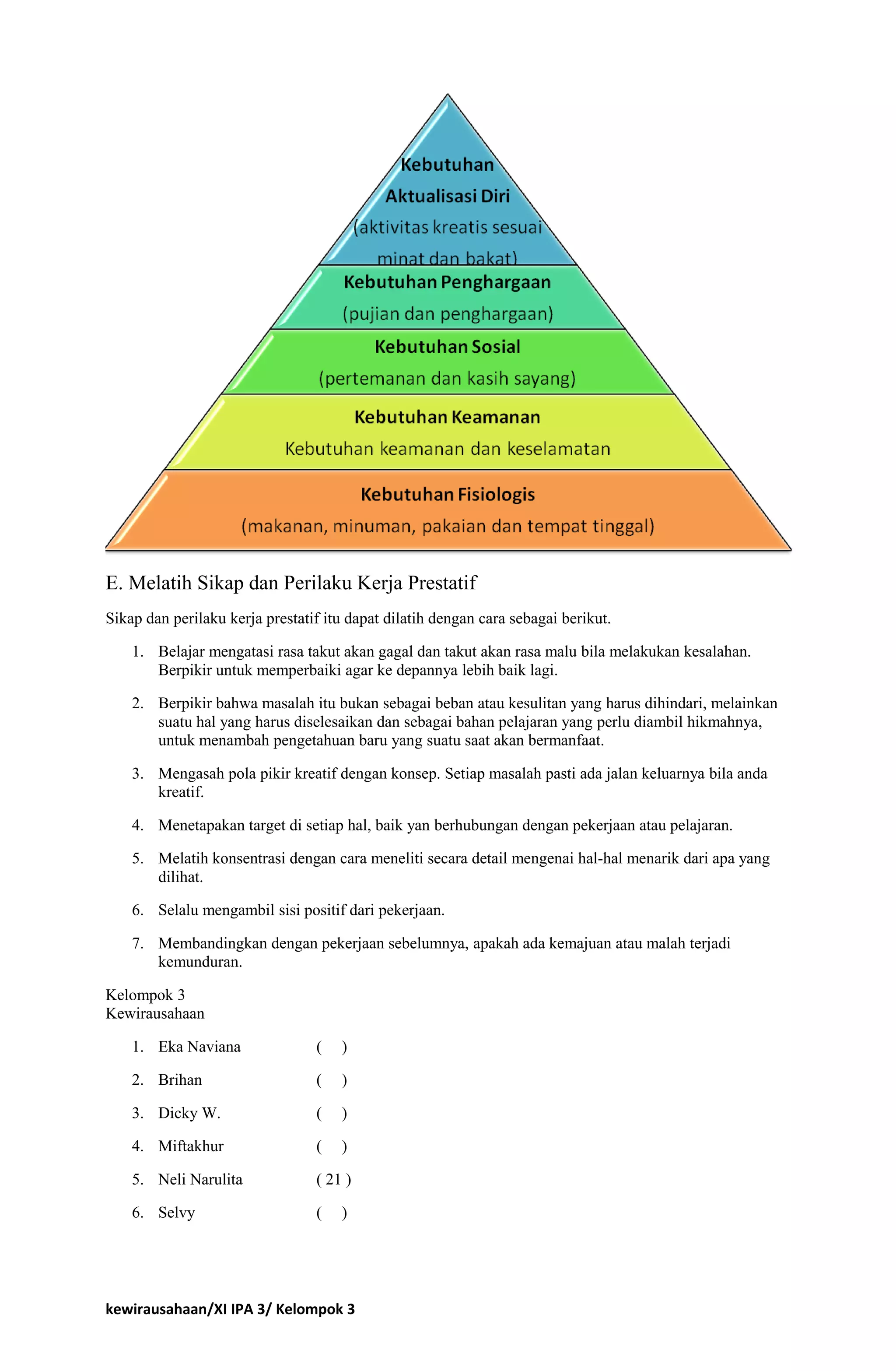 Menerapkan Sikap Dan Perilaku Kerja Prestatif | DOC