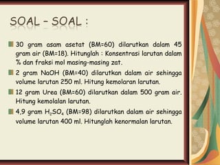 Sifat Koligatif Larutan PPT | PPT