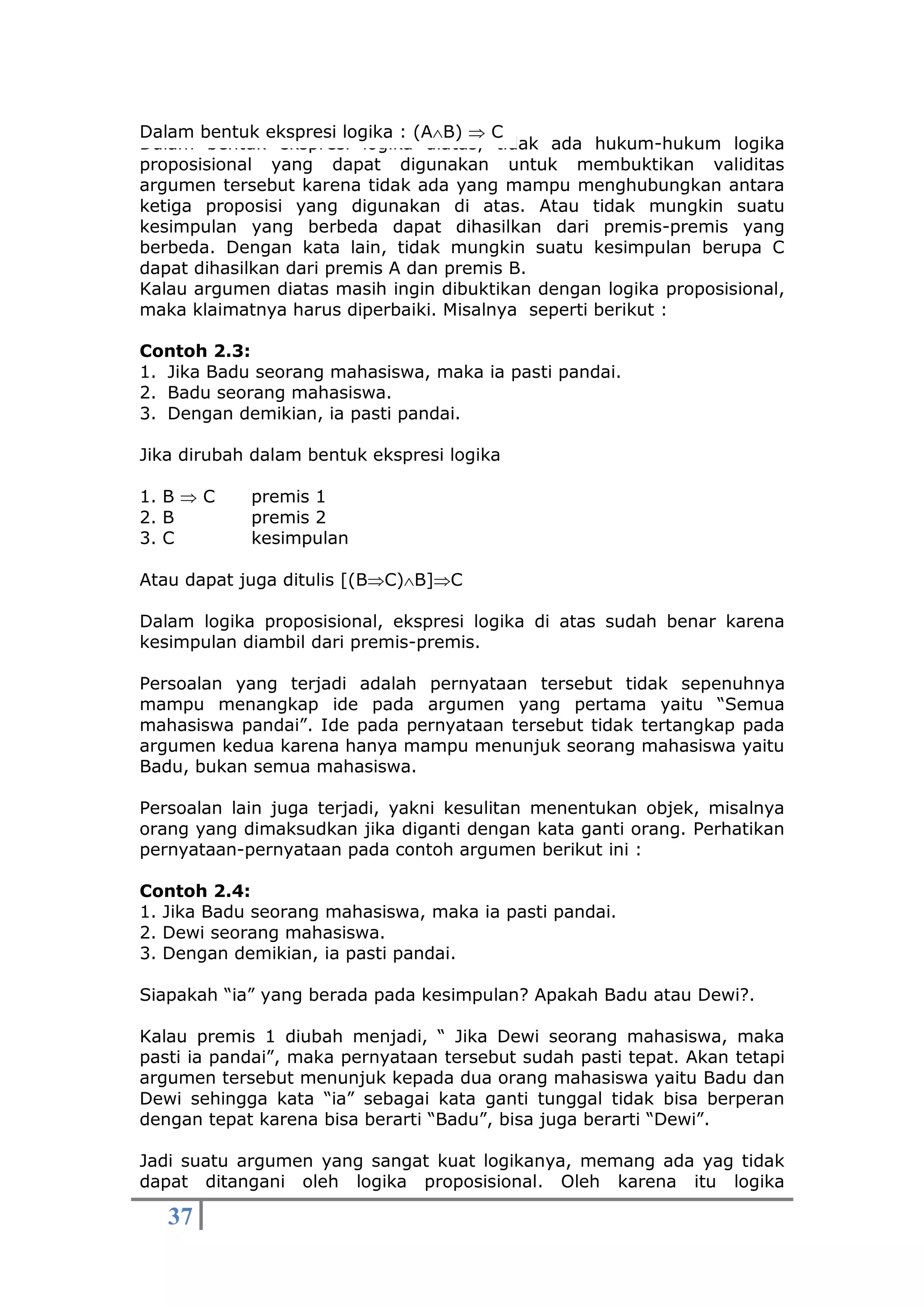 Bab 2 logika predikat ta 2019 | PDF