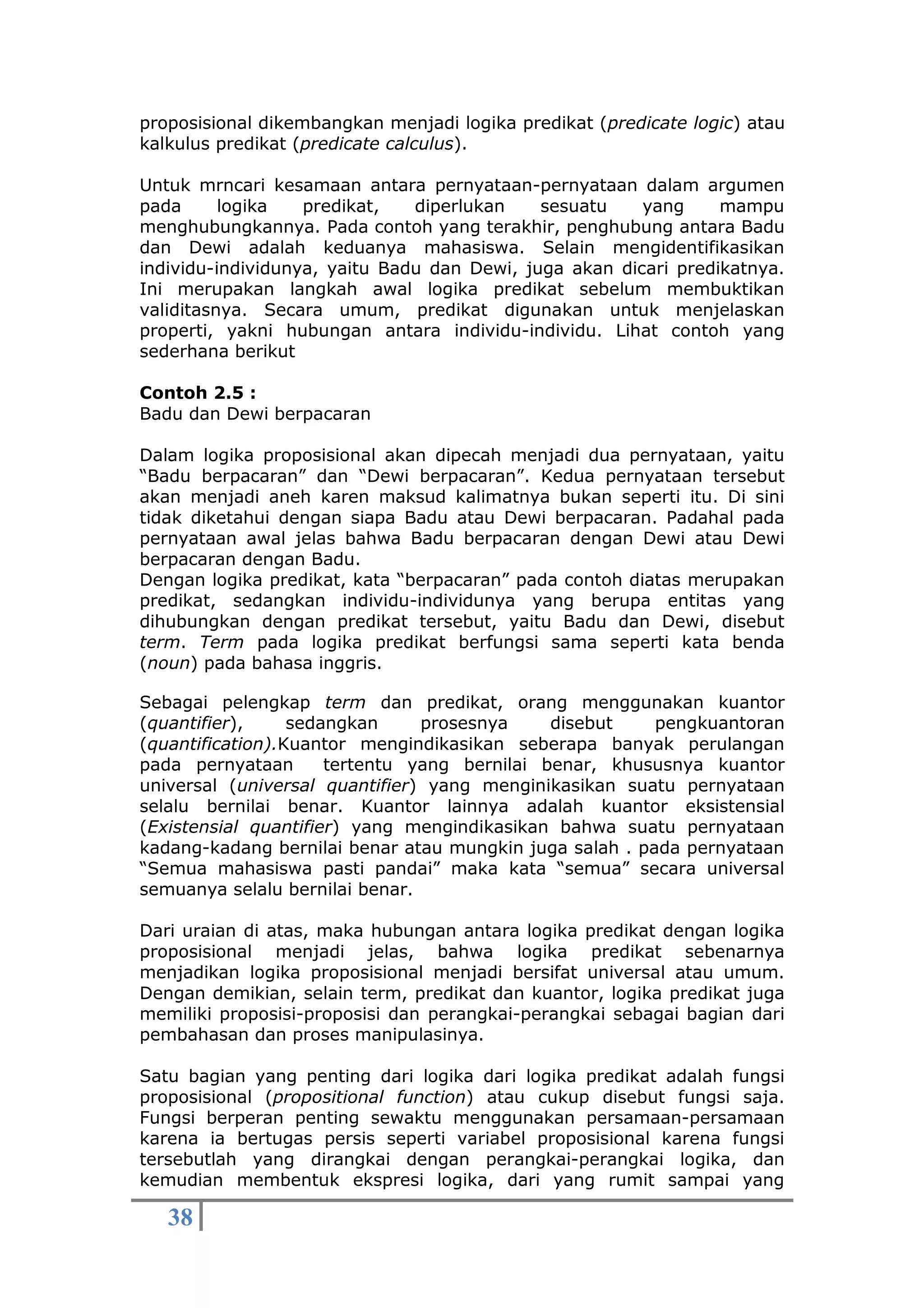 Bab 2 logika predikat ta 2019 | PDF