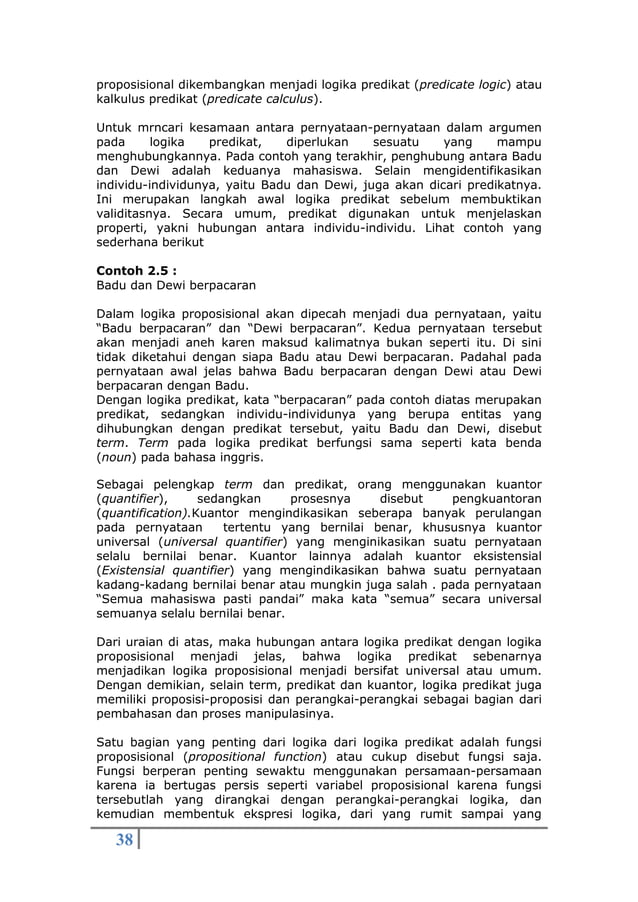 Bab 2 logika predikat ta 2019 | PDF