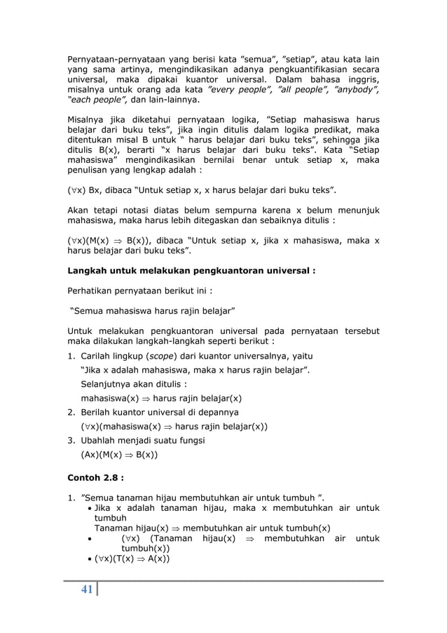 Bab 2 logika predikat ta 2019 | PDF