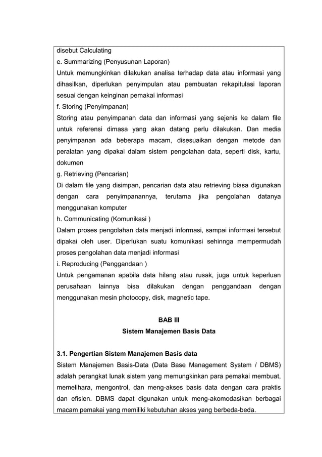 Manajemen basis data | DOC