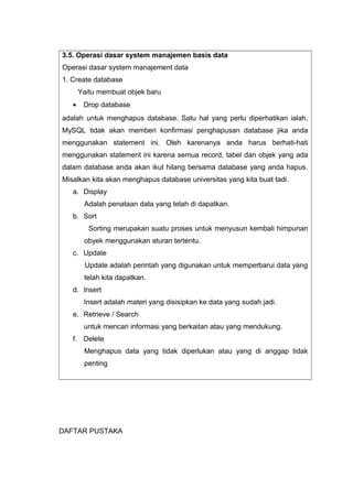 Manajemen basis data | DOC
