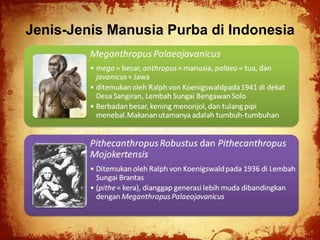 Bab 2 Kehidupan Awal Masyarakat Indonesia-Manusia Purba | PPT